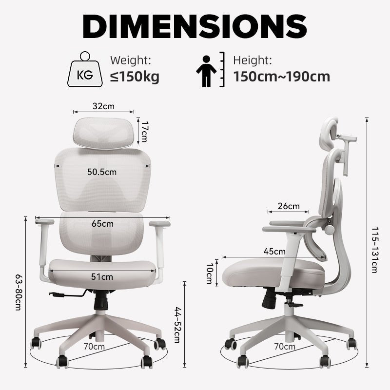 MUSSO E600 SE Ergo Chairs 3D Handrail and Adjustable Headrest Ergonomi ...
